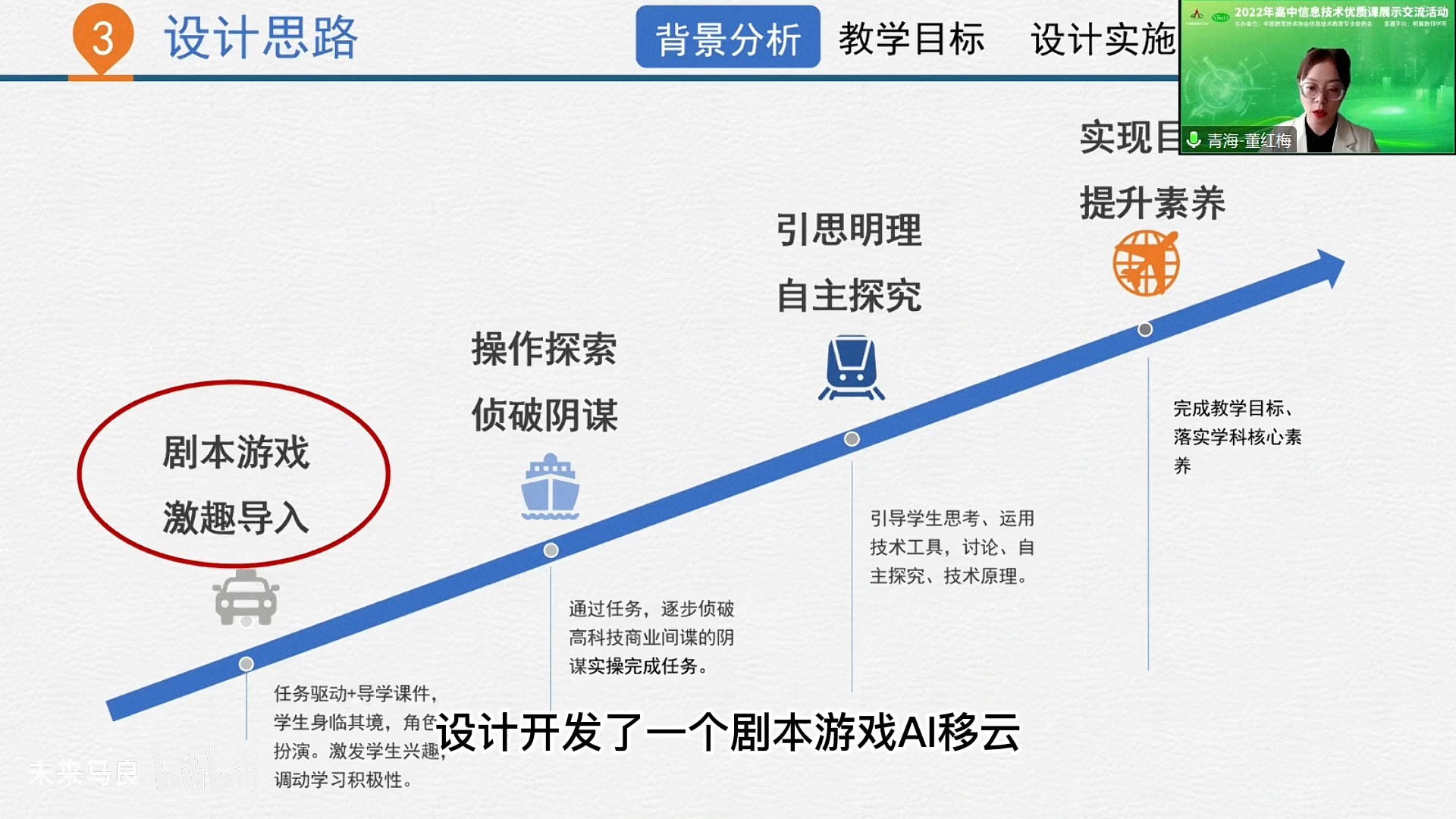 【关注看完整视频】24新课程理念下的高中信息技术《AI疑云 剧本...