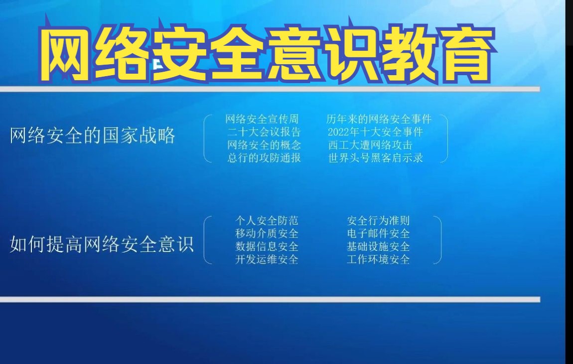 网络安全意识培训
