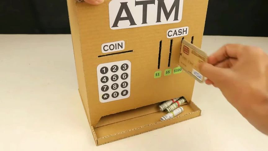 手工制作ATM机,在家也能开银行了