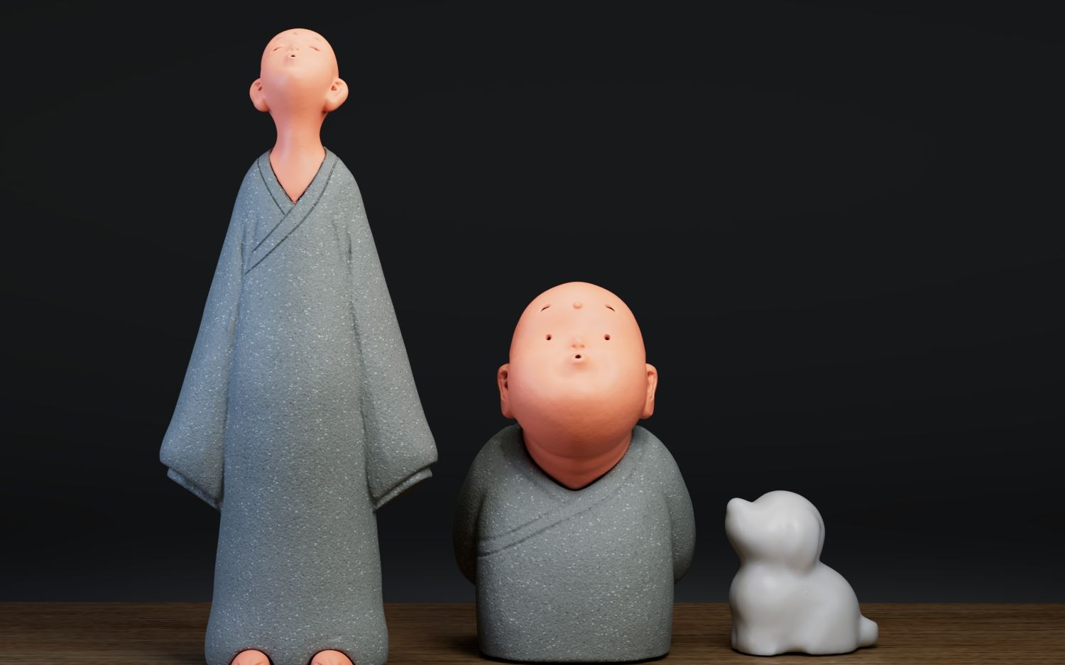 ZBrush卡通和尚模型雕刻,Arnold影视级渲染教程