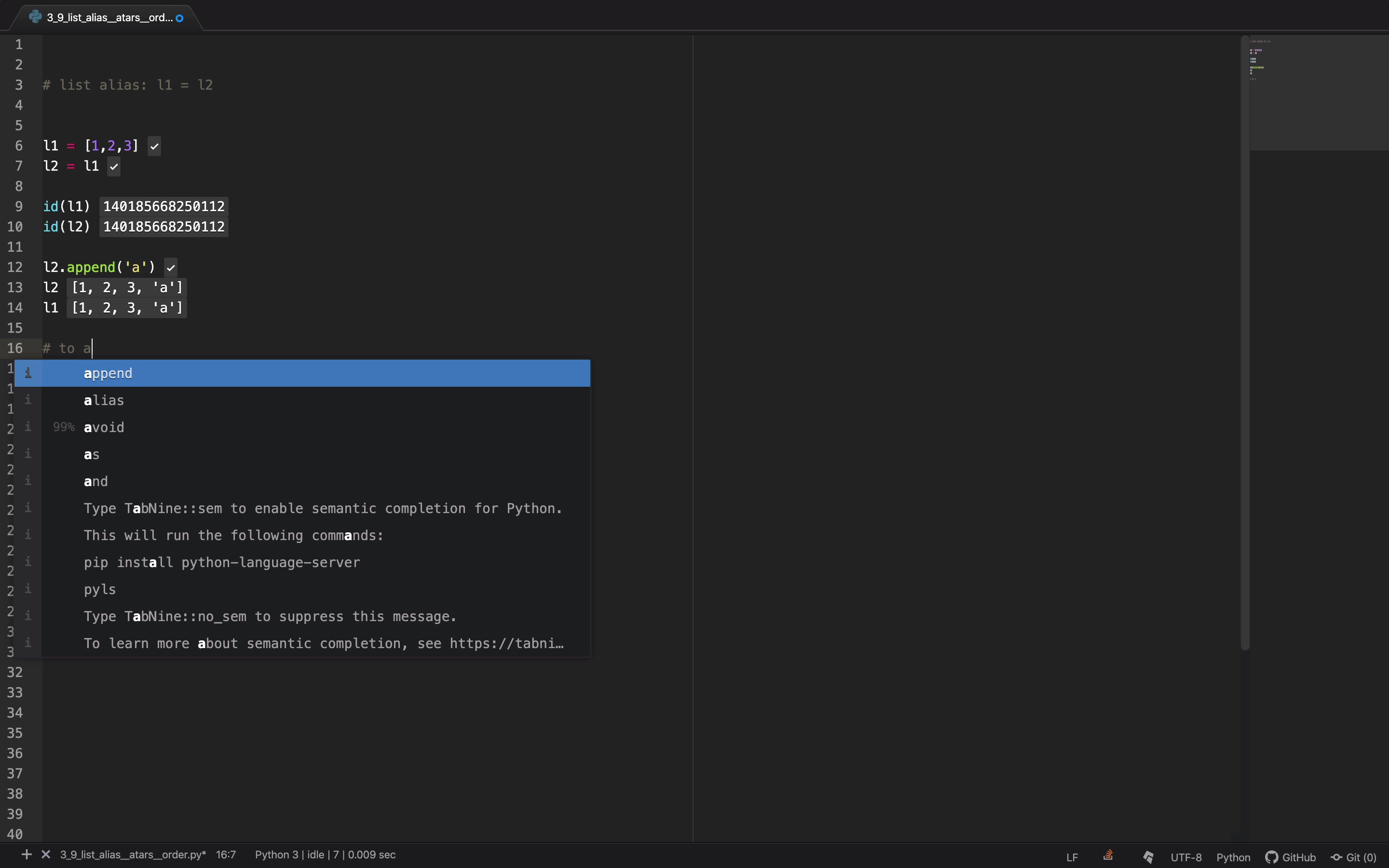 Python 3.9 List Alias, Asterisk, Operator Precedence