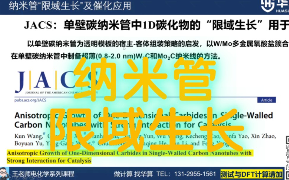 纳米管“限域生长”及催化应用