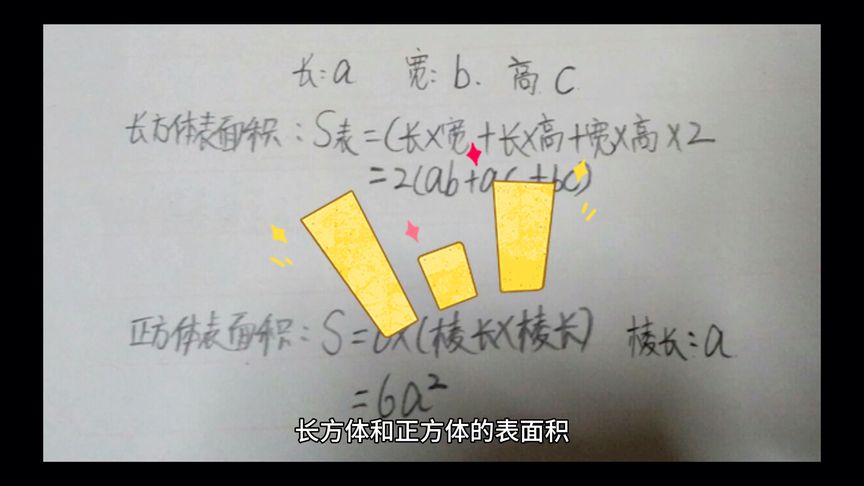 长方体和正方体的表面积
