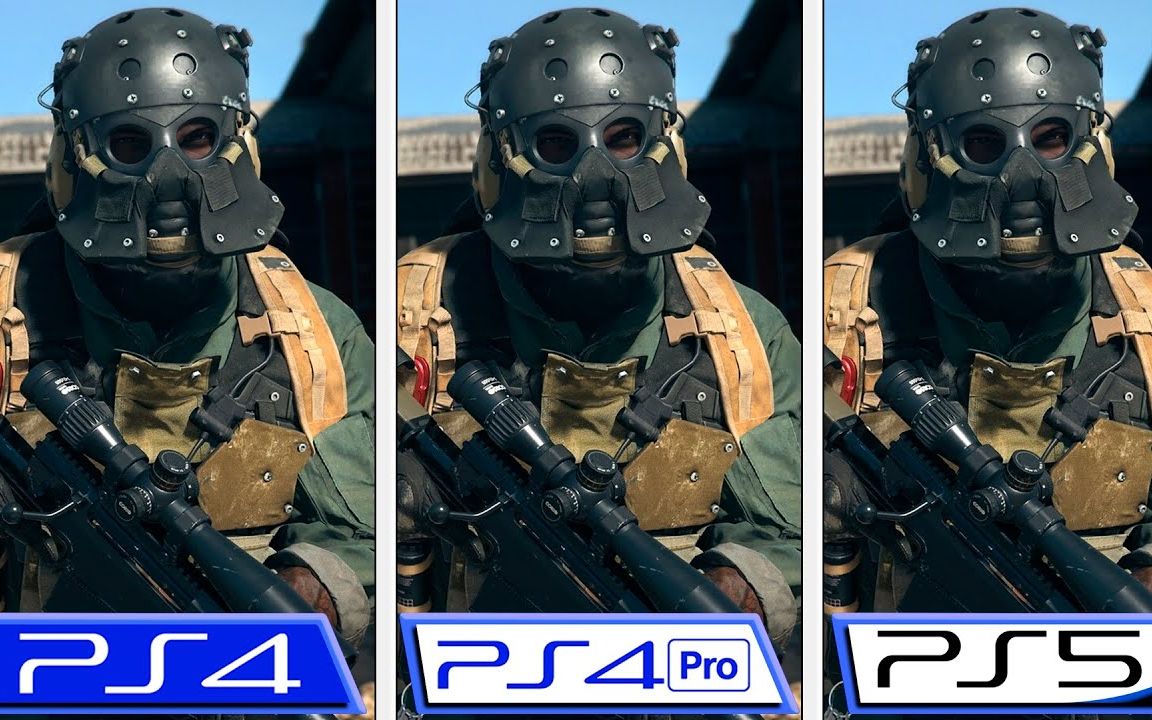 使命召唤战区2PS主机内战-PS4 - PS4 Pro - PS5画质对比