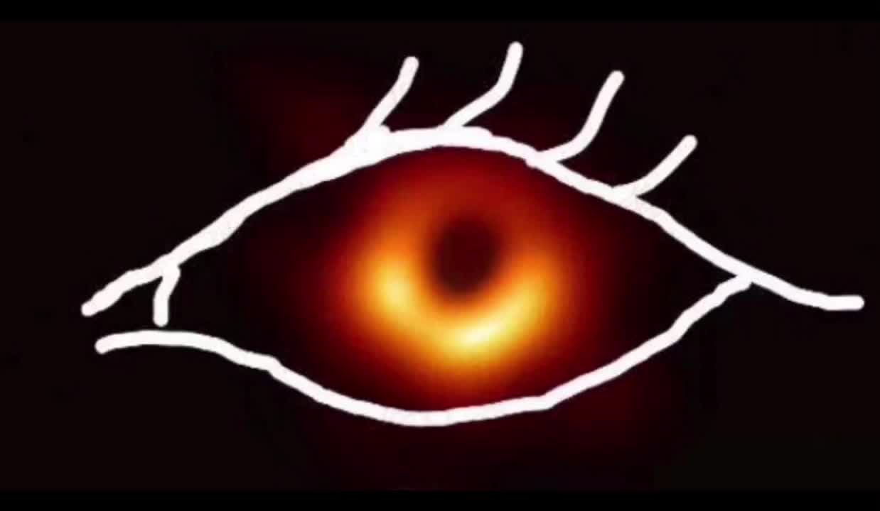 地球上第一次见到黑洞的人类格外激动,展开一场PS挑战赛。P图之余...