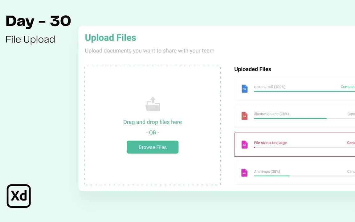 【设计灵感】每日UI设计挑战日-文件上传