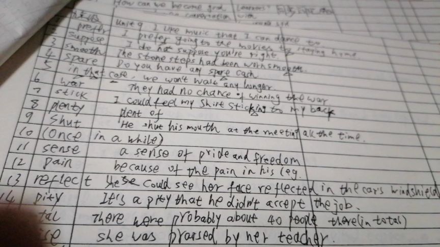 1009讲解九年级上册人教版英语重点单词