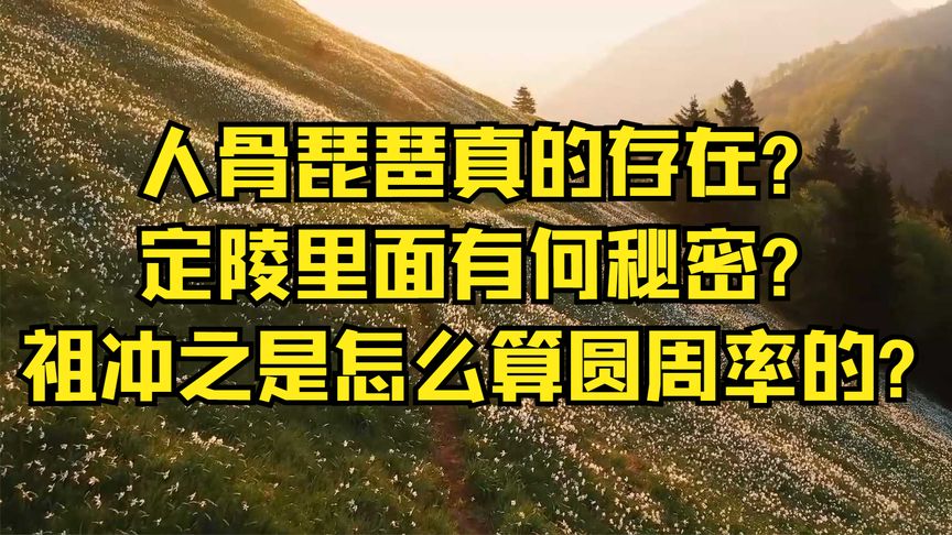 人骨琵琶真的存在?定陵里面有何秘密?祖冲之是怎么算圆周率的?
