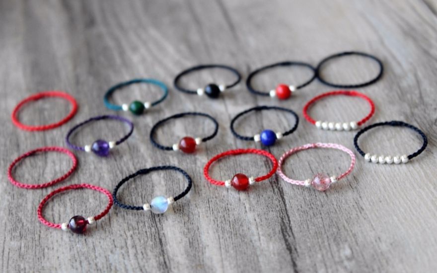 【编绳】丝黛 极细天然水晶绳编戒指 红绳戒指,又是极细款的挑战哦`我...