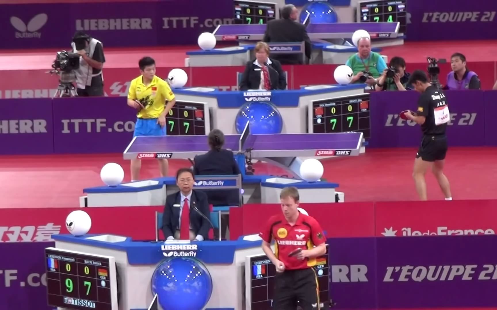 侧面:张继科vs樊振东部分cut(2013巴黎世乒赛)