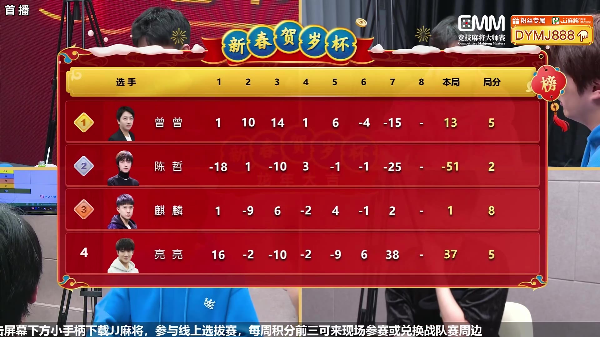 【接录制】麻将竞技君 2024-02-14直播录像|直播回放|录播 - CMM川麻...