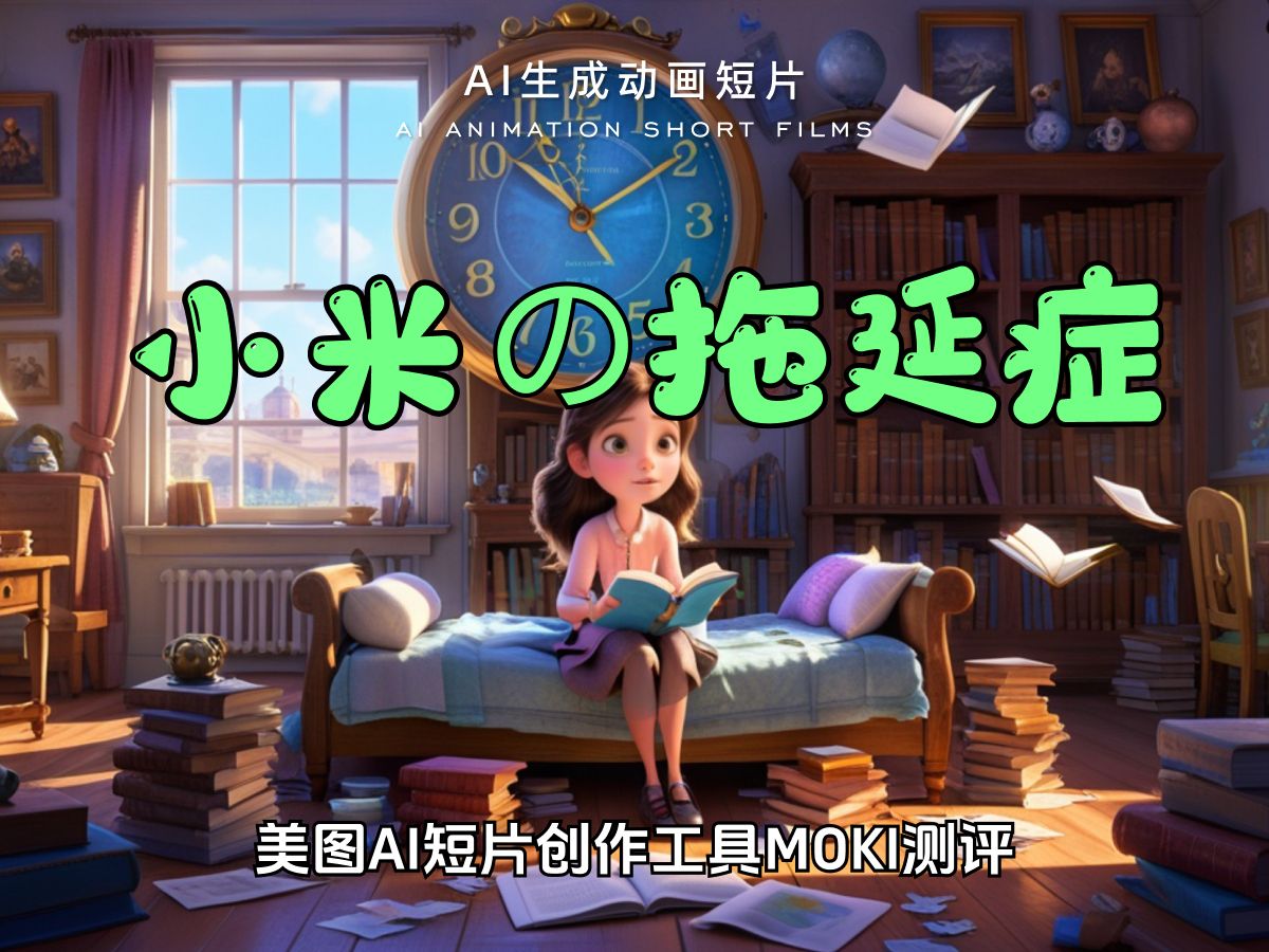 美图Moki评测 | AI动画短片 小米的拖延症