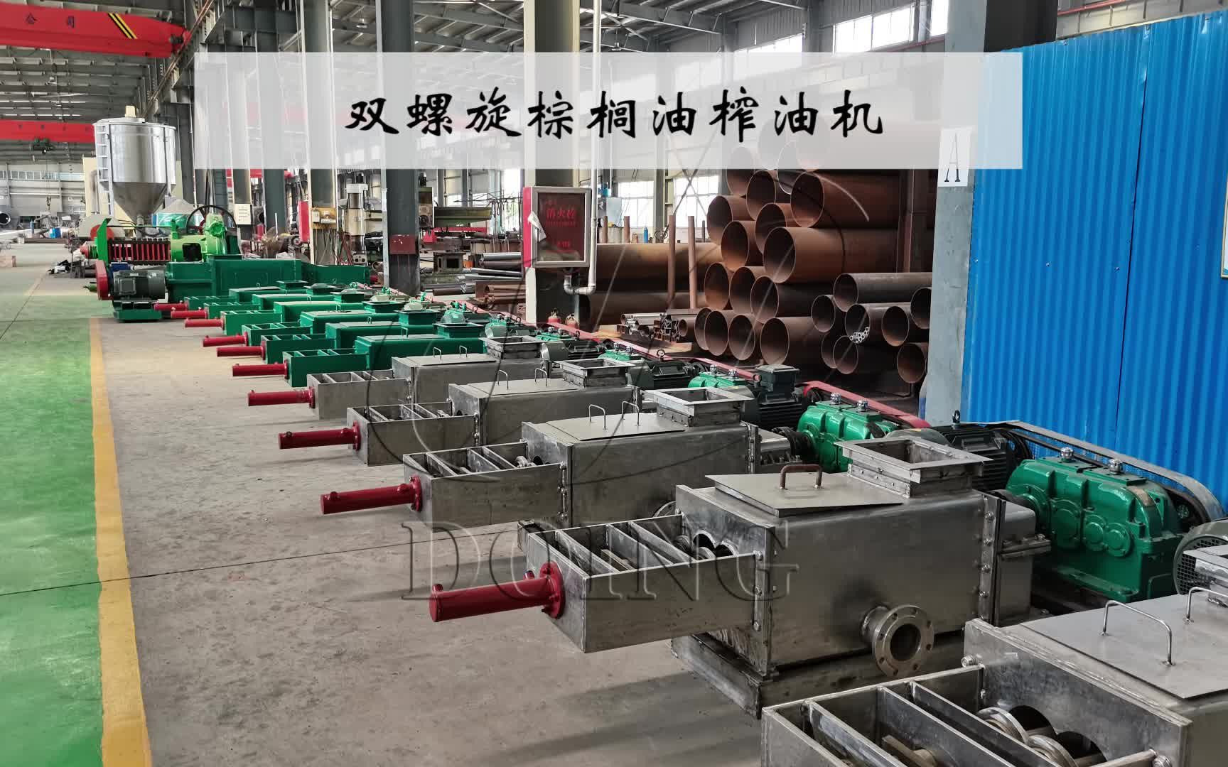 压榨棕榈油大中小型双螺旋棕榈油榨油机细节展示