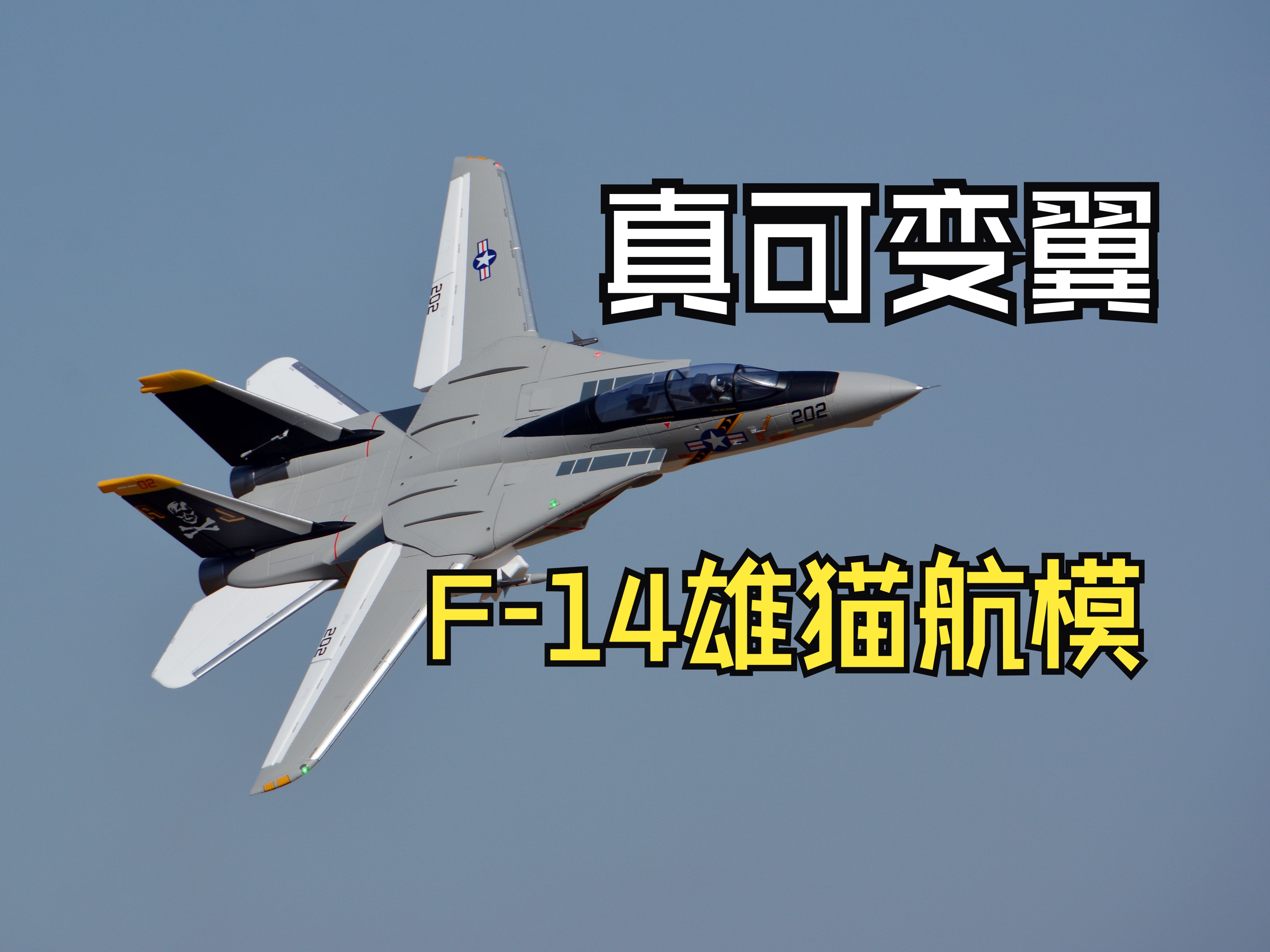 最帅战机!空中可变翼的双64涵道飞翼F-14雄猫航模飞机测评