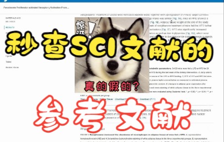 如何快速查看SCI文献中的参考文献?小绿鲸助你秒查所有参考文献!