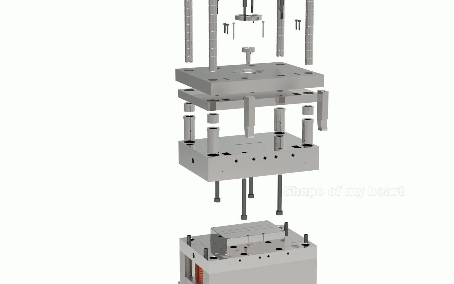 注塑模具爆炸及装配动画