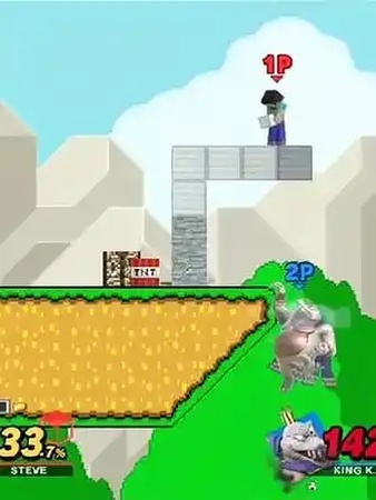 史蒂夫 vs 库鲁鲁王 我的世界 大乱斗 游戏 switch minecraft