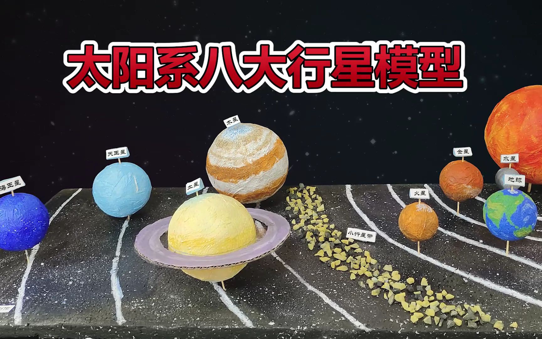 用泡沫制作太阳系模型