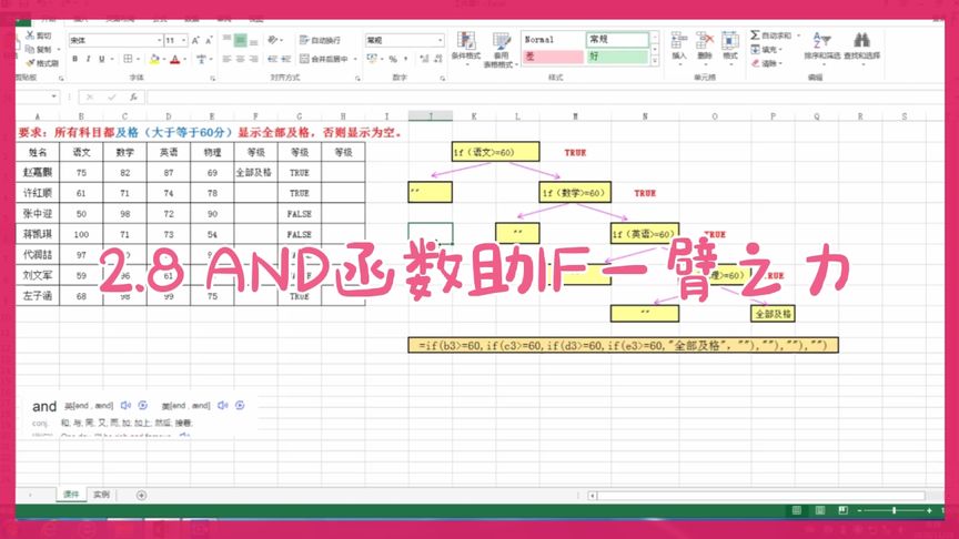 2.8 AND函数如何助IF一臂之力呢?