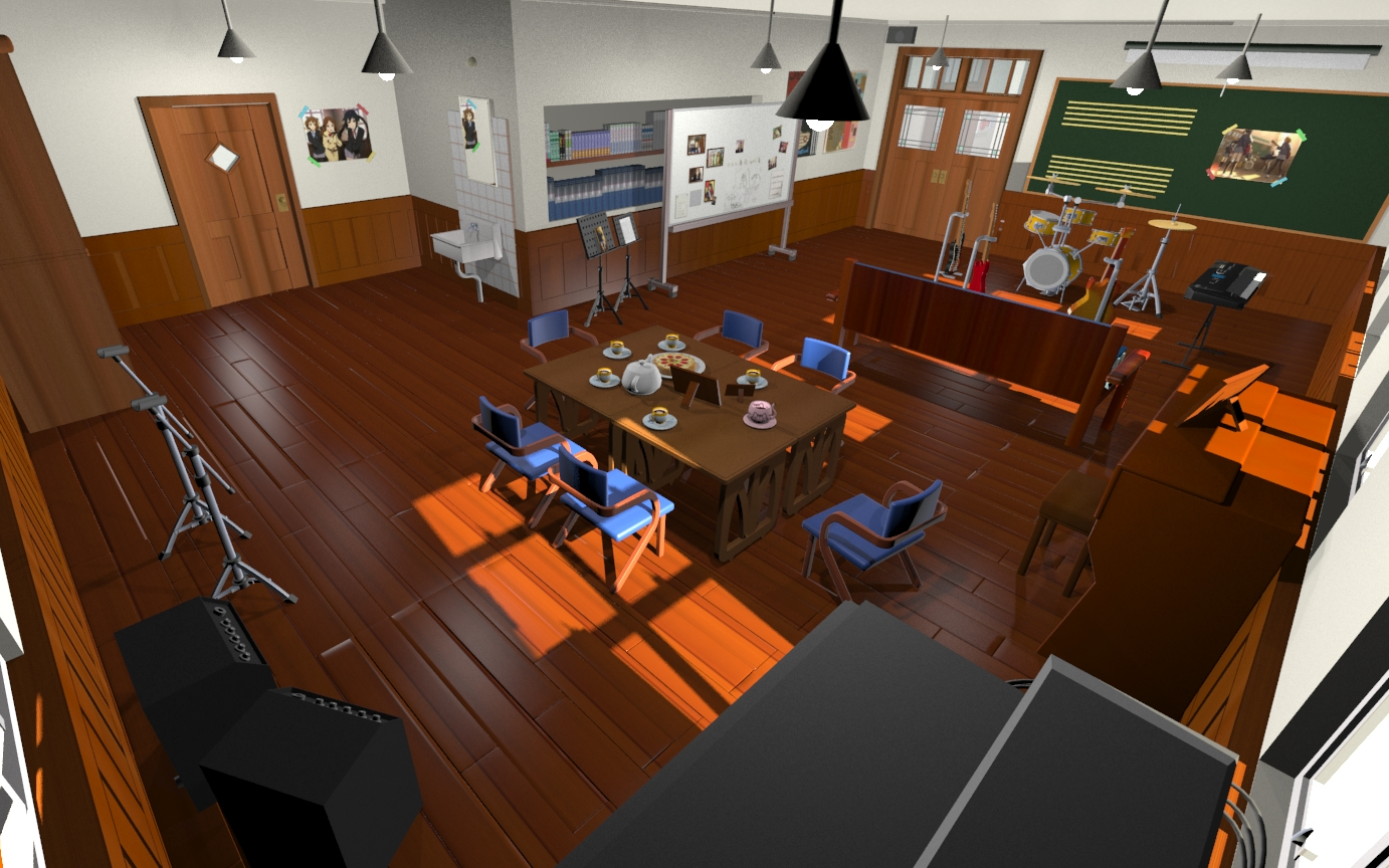 【3D场景建模】部室!