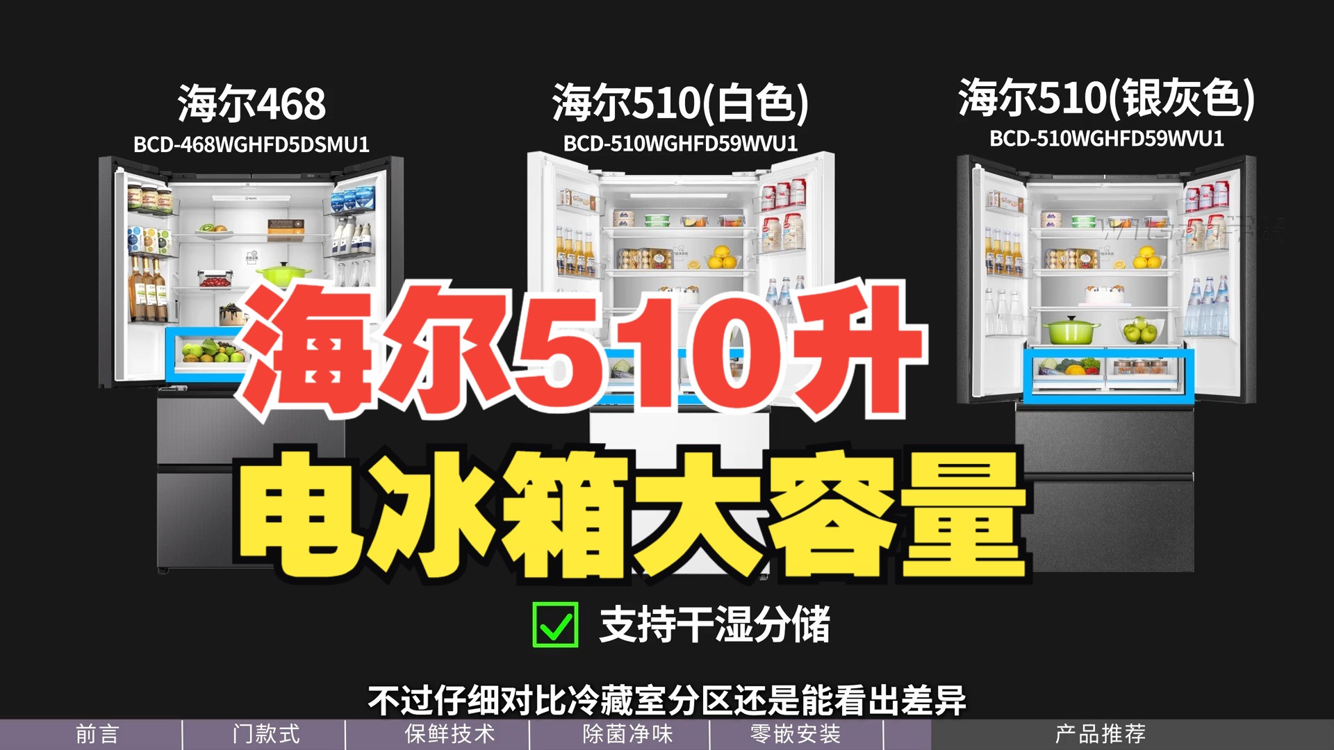 海尔冰箱闭眼买?一期视频看懂所有海尔冰箱!