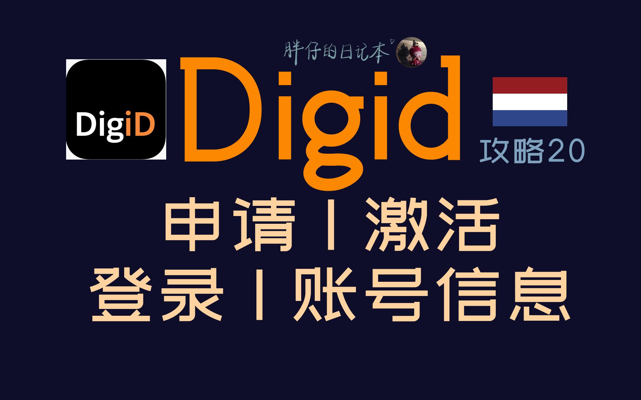 攻略20-申请并激活DigiD,畅游荷兰政府网站~ 荷兰生活好帮手 | 胖仔的...