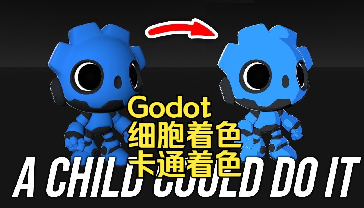 Godot 细胞着色,为 3D 角色添加卡通着色!(游戏开发教程)