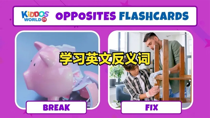 Learn The Opposites Words in English 英语反义词