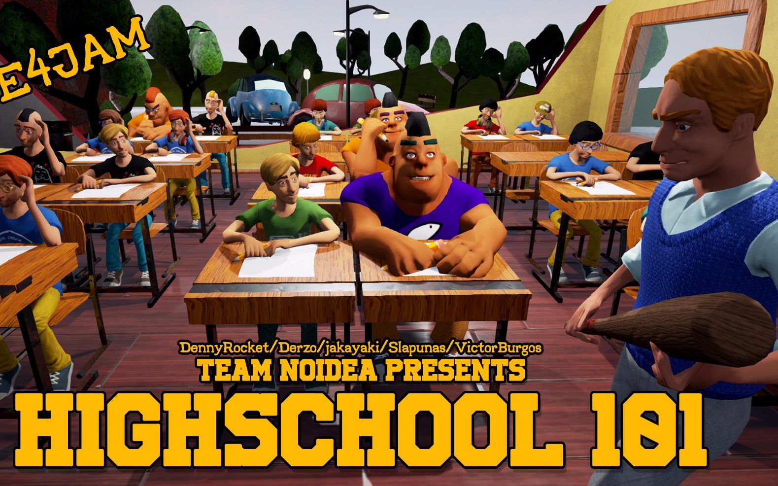 【XY小源试玩】模拟学校 学生作弊 老师拿棒球棒