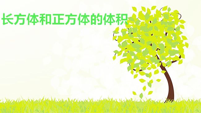 长方体和正方体的体积