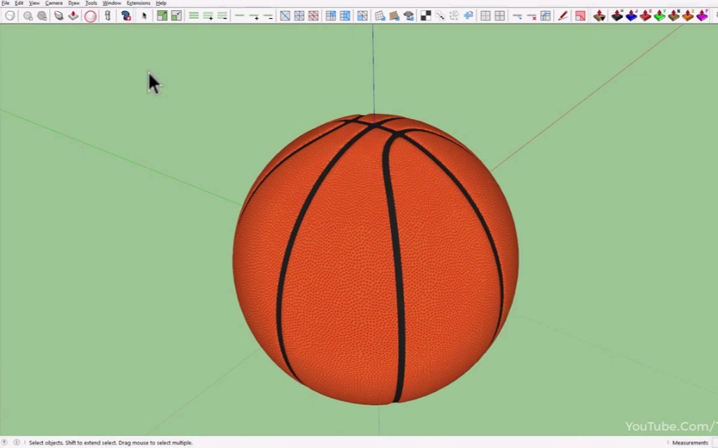 【sketchup进阶教程】su篮球建模教程。