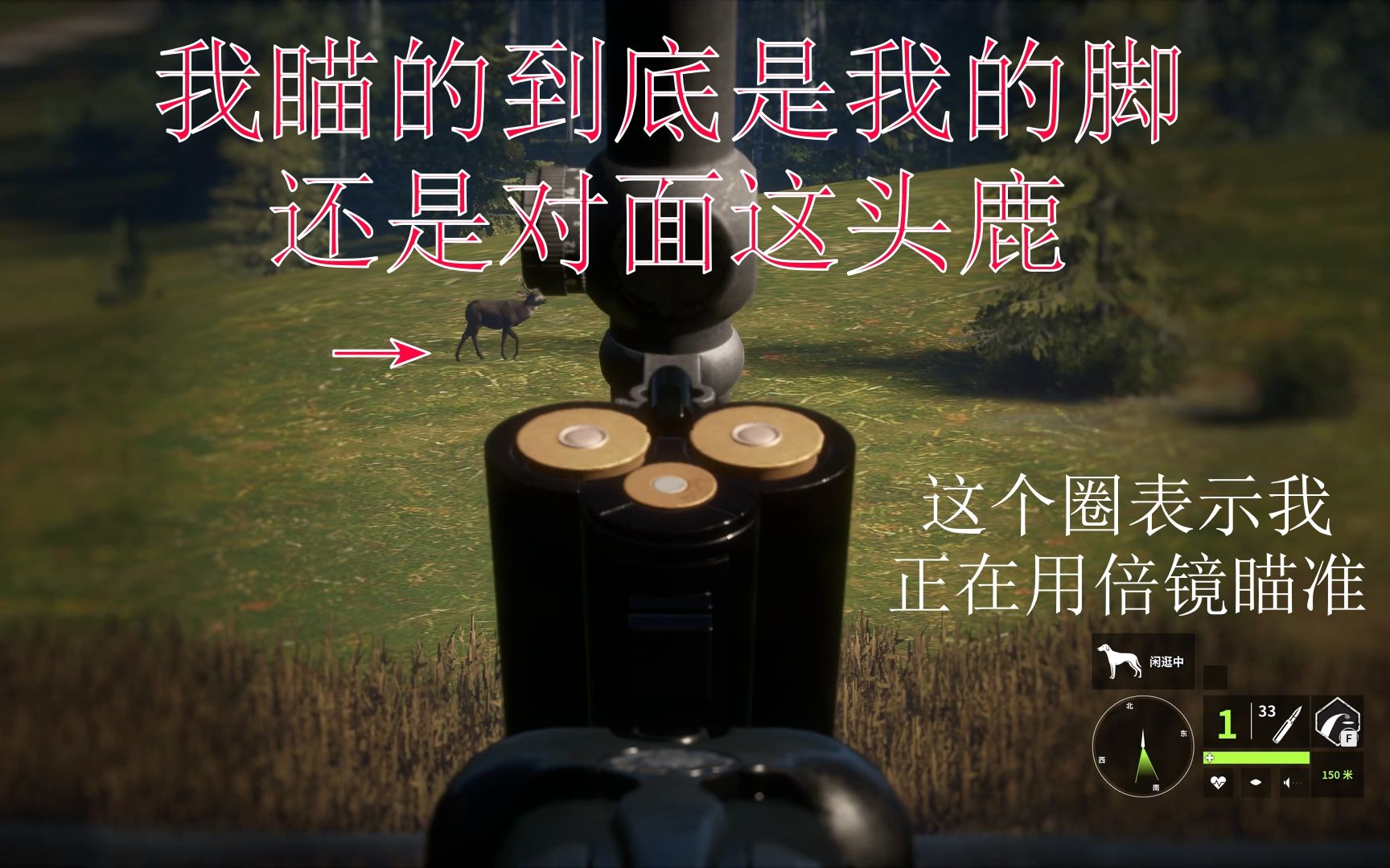 《猎人荒野的召唤》未看枪械的使用方法就上场打猎的萌新