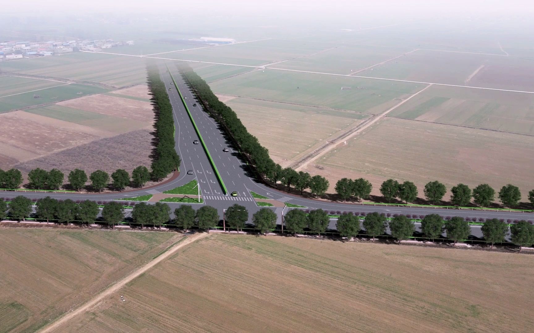 航拍道路BIM实景合成案例