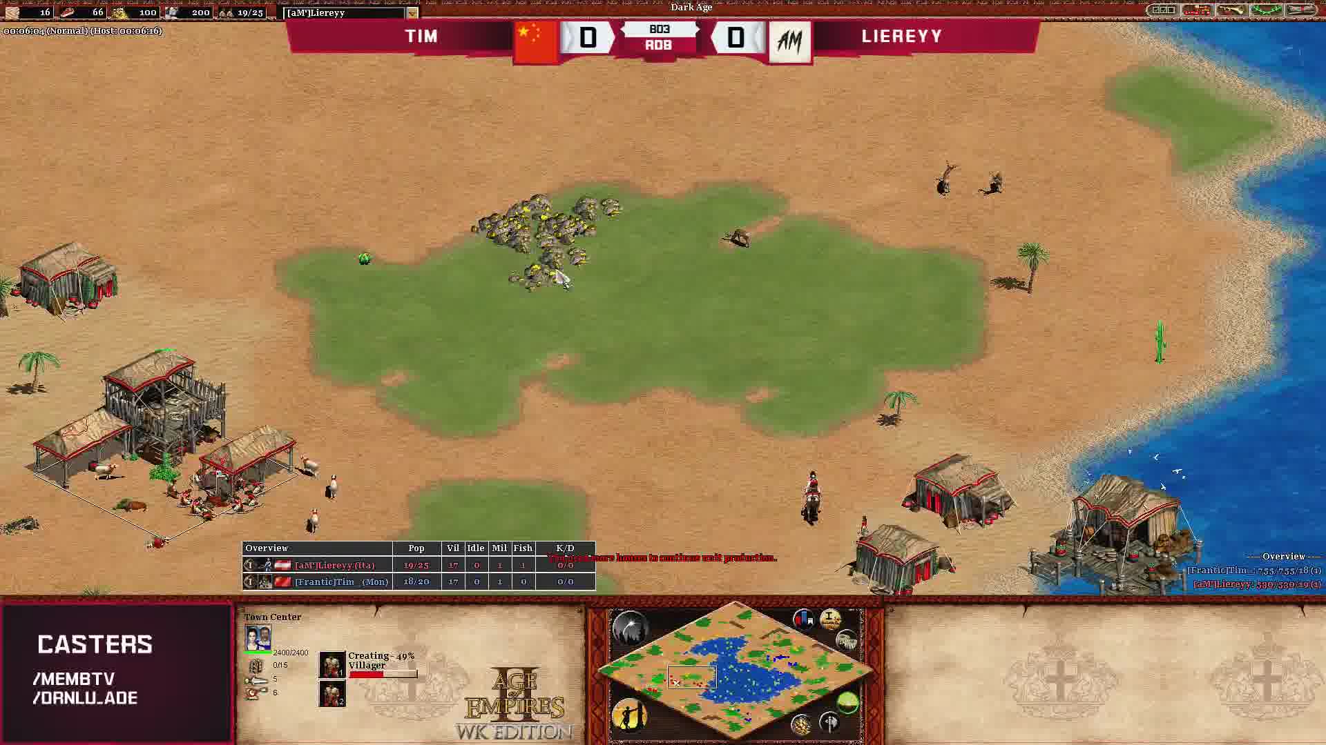 【帝国时代2】181021.Liereyy对Tim音频修复.ECL中东1v1八进四....