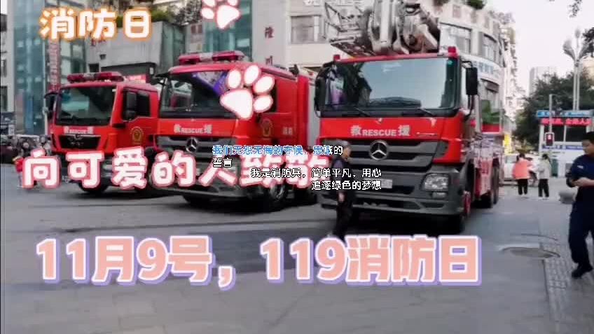 #致敬消防 #消防安全 #119宣传月 今天是我们的消防日