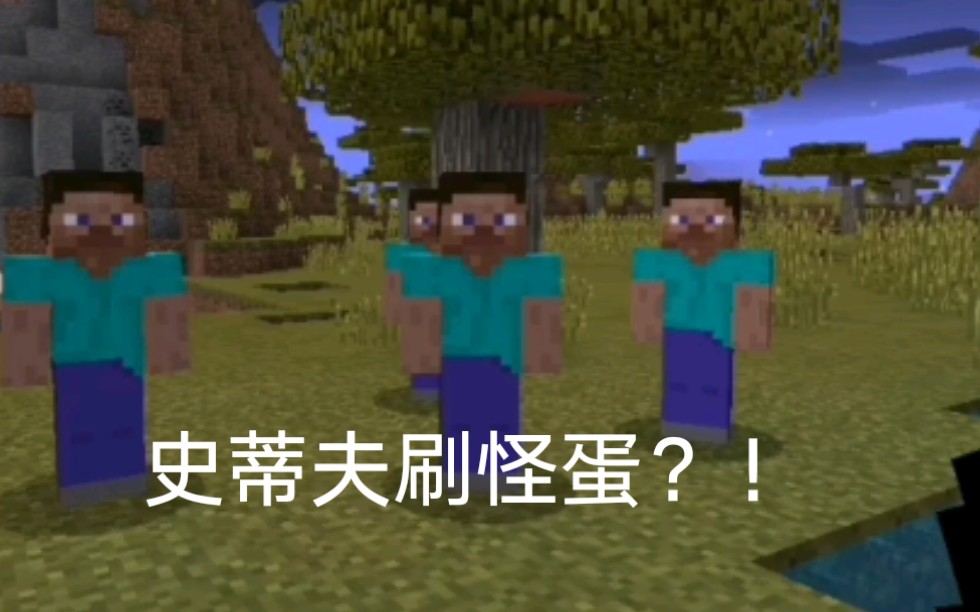 【我的世界基岩版】震惊!出现了史蒂夫刷怪蛋!