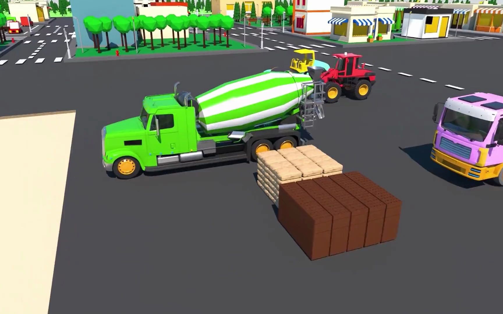 早教动画:一起来认识工程车吧!