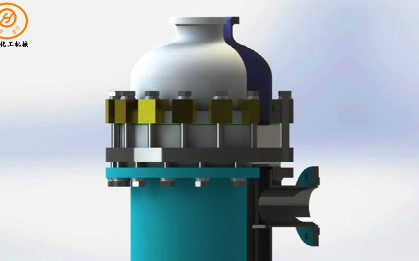 钱桥化工机械碳化硅换热器三维动画