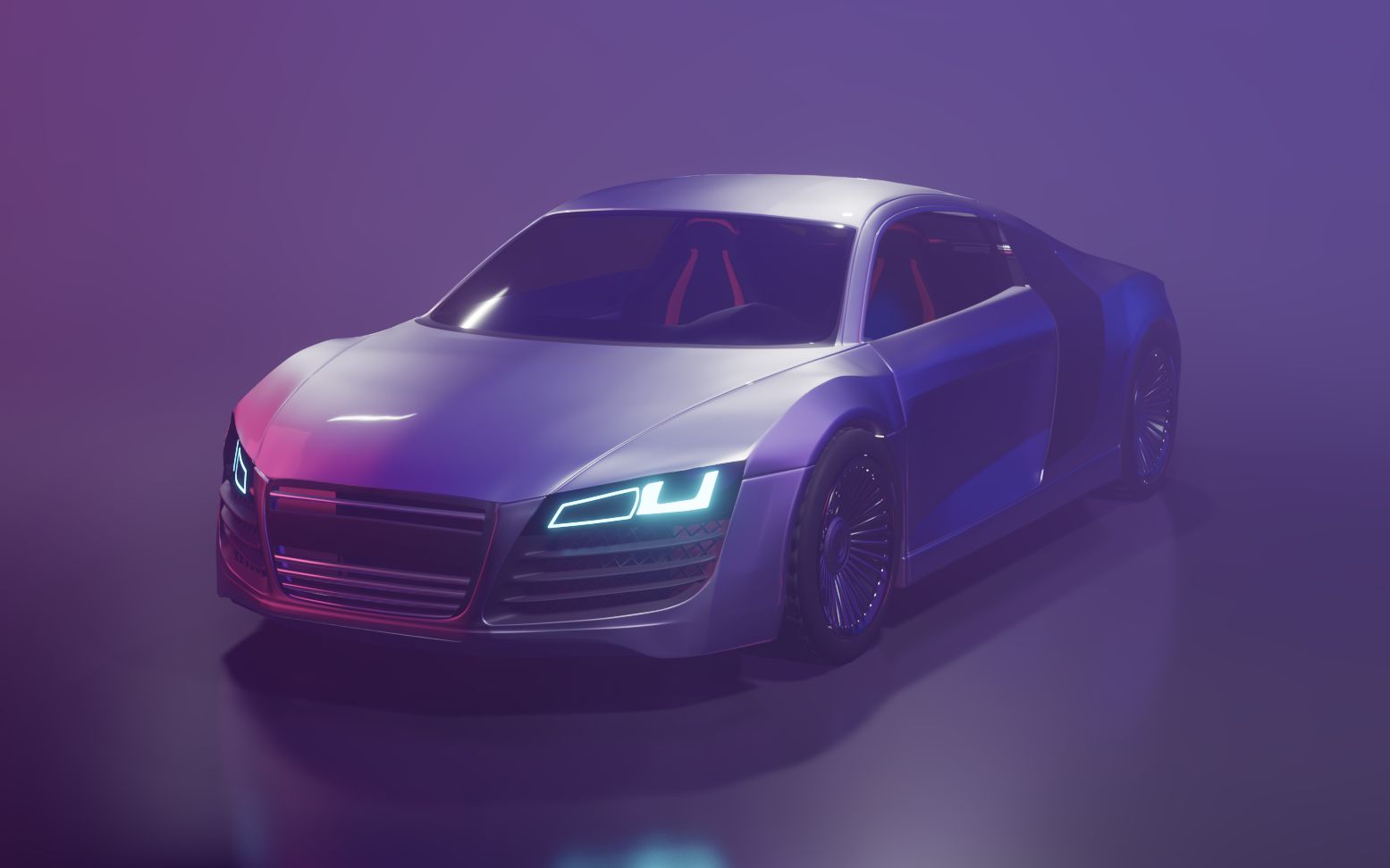 Blender汽车建模:奥迪R8汽车模型