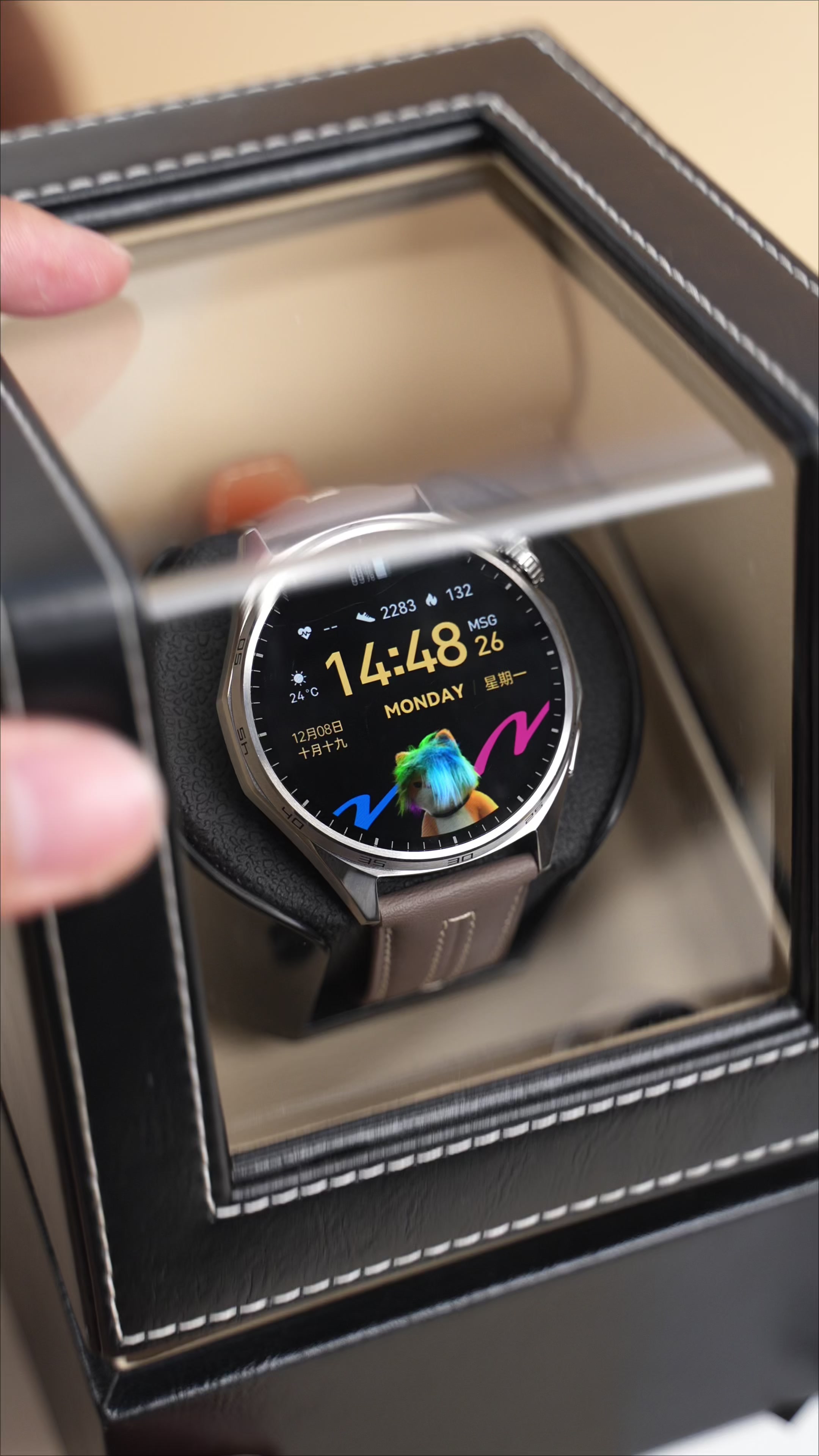 哈哈哈 ߘ�表盘癫成了我当年的样子 -02-#华为gt6#华为手表#疯癫...