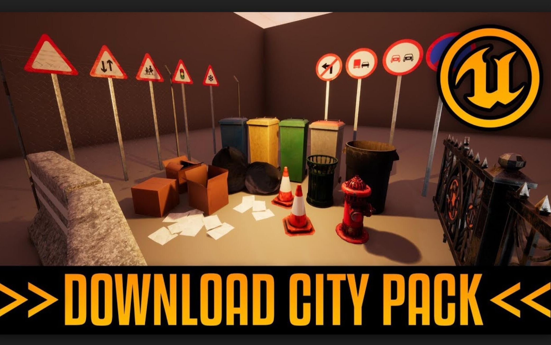 【虚幻4】城市素材包(附下载)