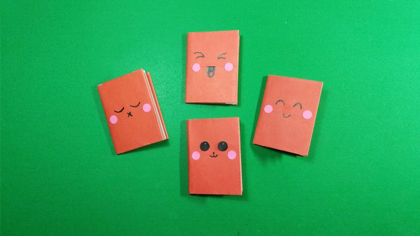 小朋友最爱的手工折纸,迷你小书本记事本,妈妈看完带孩子一起做