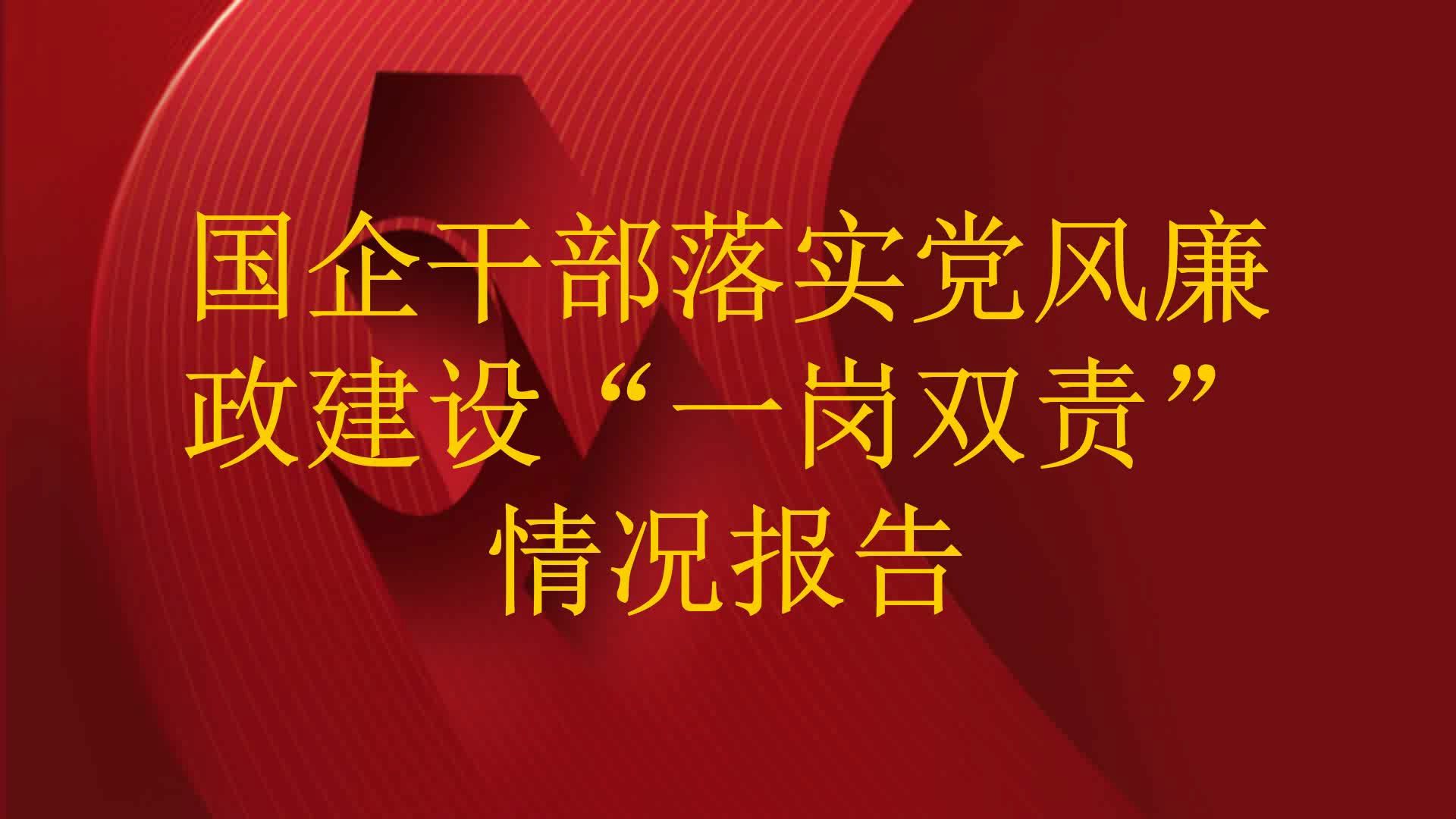 国企干部落实党风廉政建设“一岗双责”情况报告