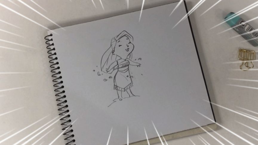 铅笔画个动画片小姑娘简笔画