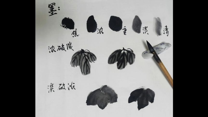 中国画用墨技法,知道这些破墨方法,学国画事半功倍