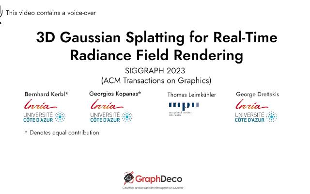 ...推出3D Gaussian Splatting,使用3D高斯表达场景和快速可见感知渲染