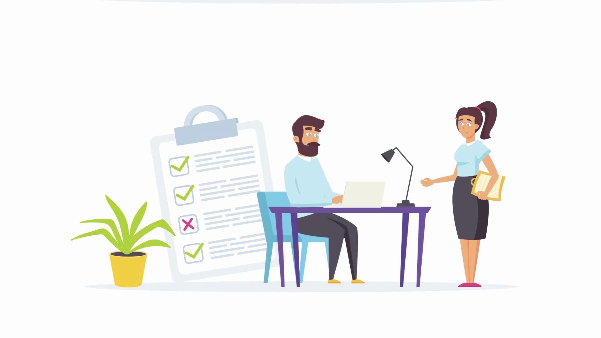 AE模板-办公室管理动画