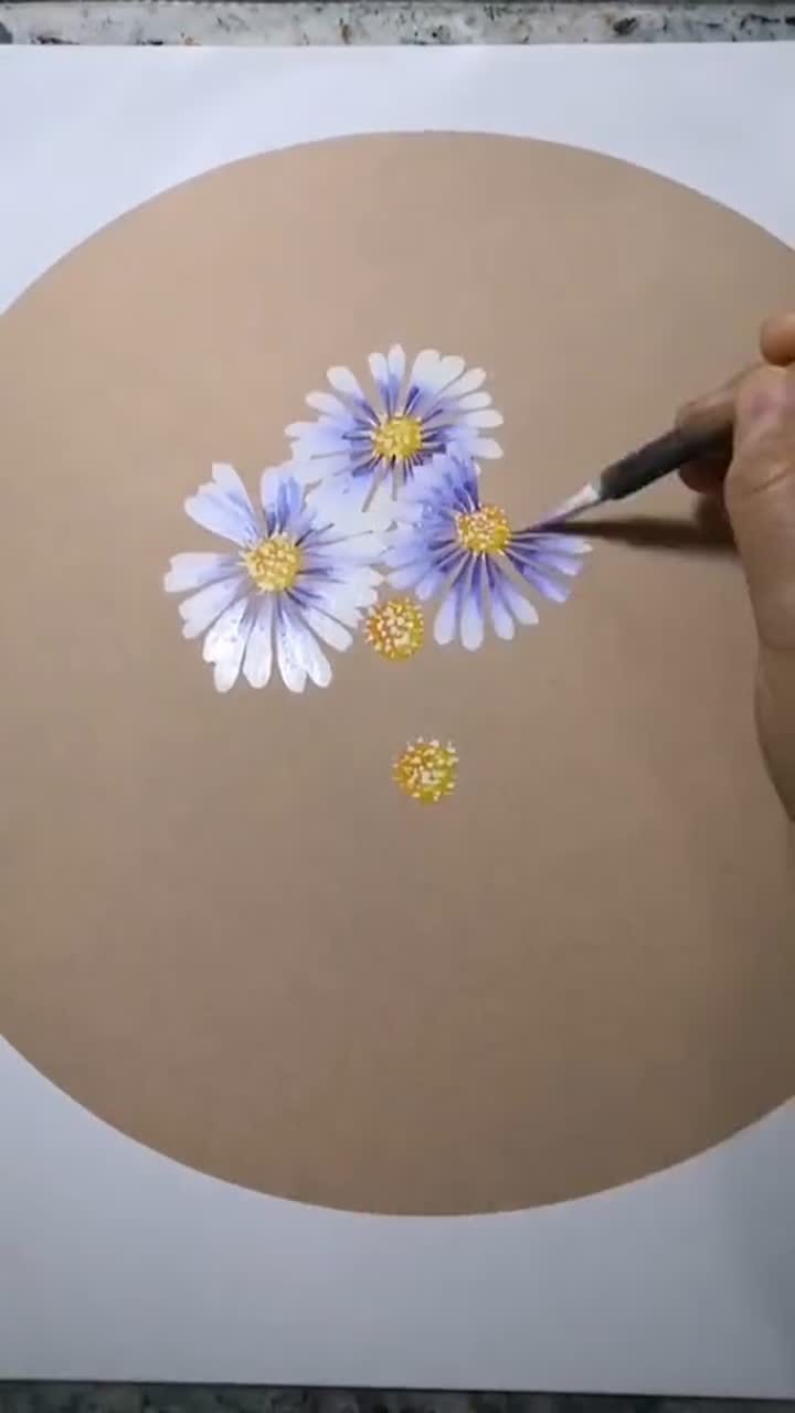 今天画菊花画画其实很简单