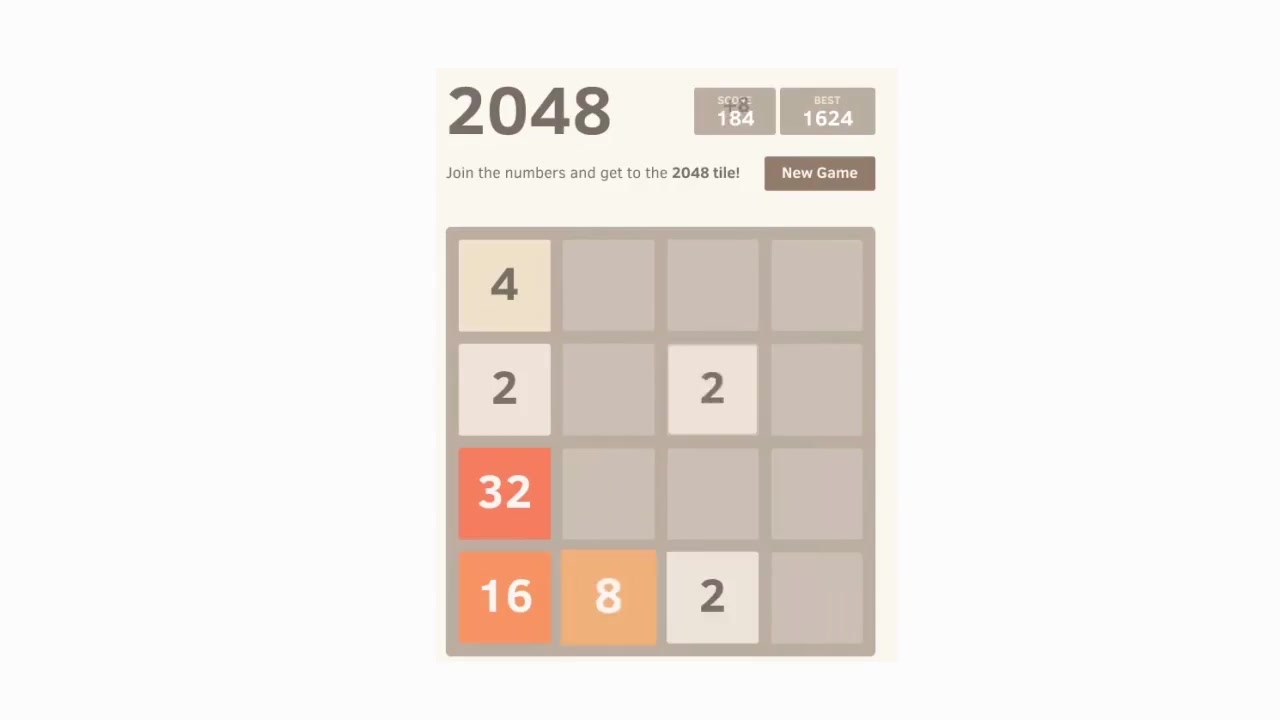 2048小游戏规则及制作视频教程
