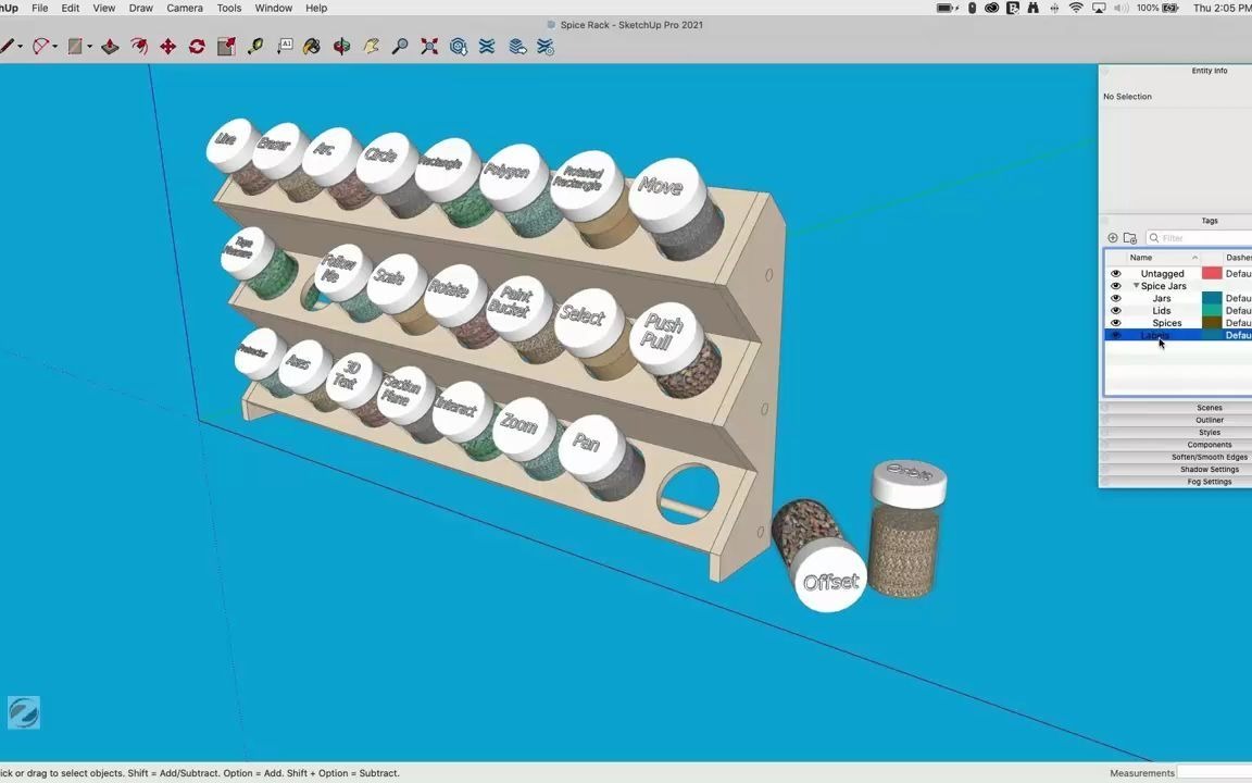 SketchUp2021 标记文件夹应用技巧 (中文)